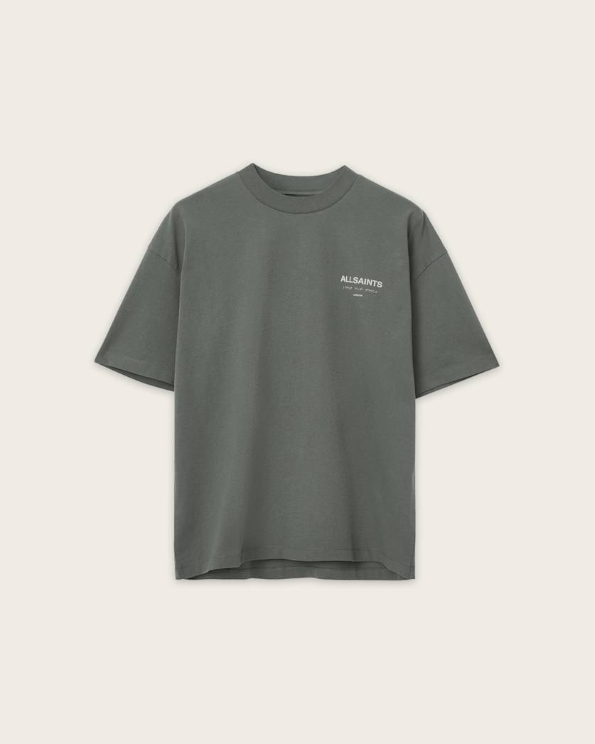Underground Oversized Crew Neck T-Shirt GARNET GREEN | ALLSAINTS US